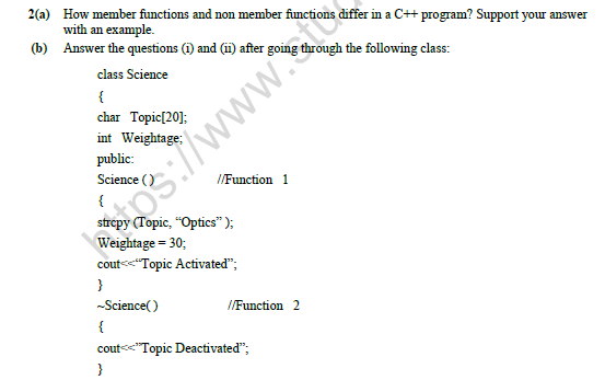CBSE Class 12 Computer Science Question Paper 2022 Set B Solved